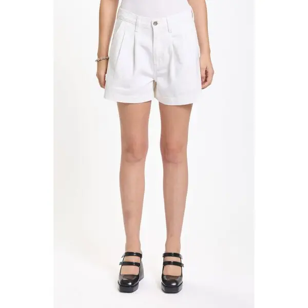 DAZE Coronado Pleated Denim Shorts