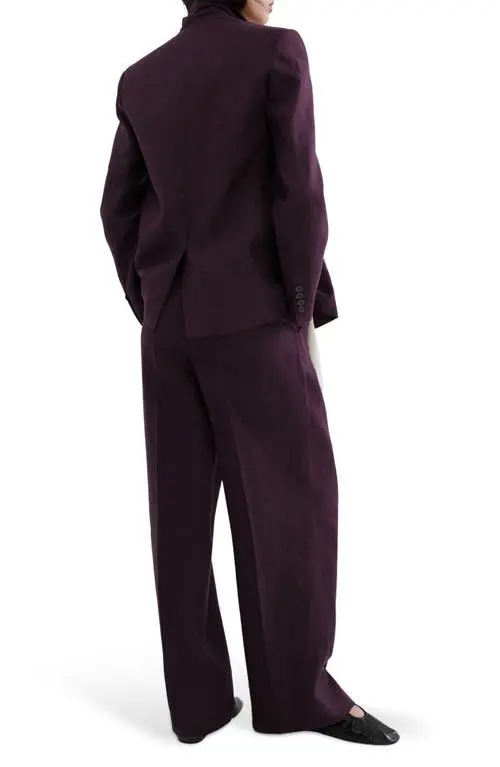 Mango Double Breasted Linen Blazer