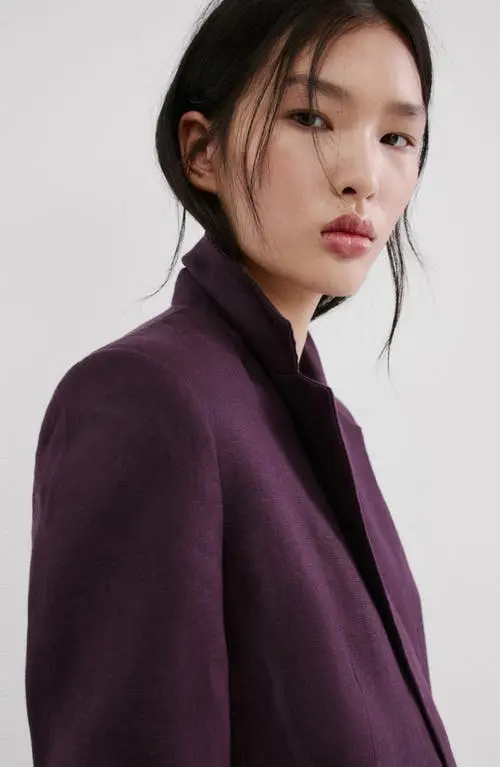 Mango Double Breasted Linen Blazer