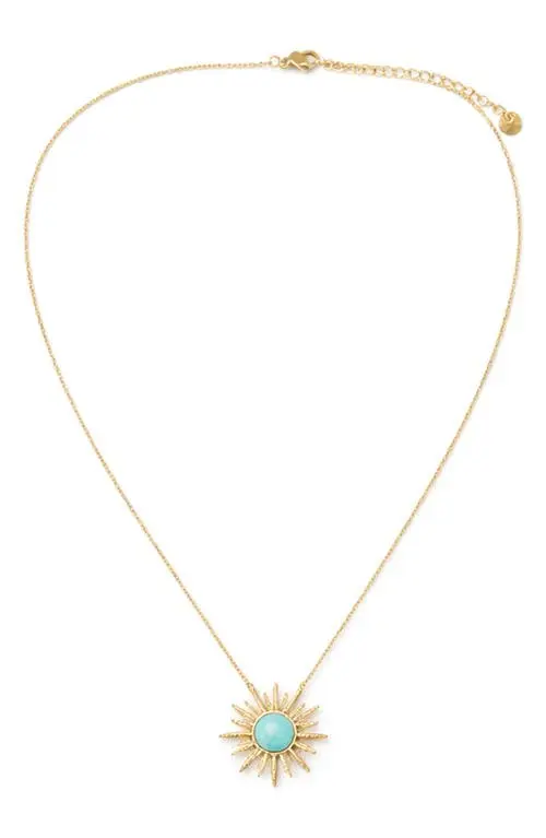 PANACEA Burst Pendant Necklace With - Turquoise