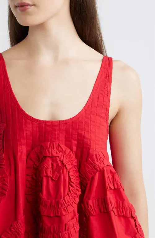 DAMSON MADDER Organic Cotton Ruffle Tank