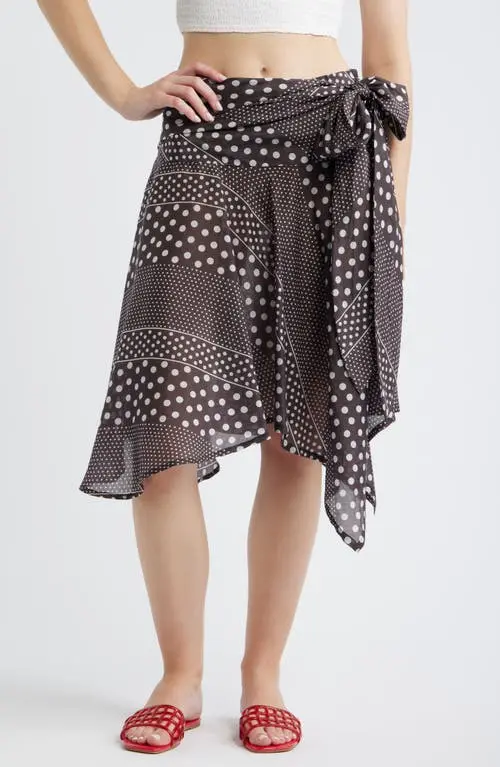 DAMSON MADDER Parker Sash Skirt - Dark Brown