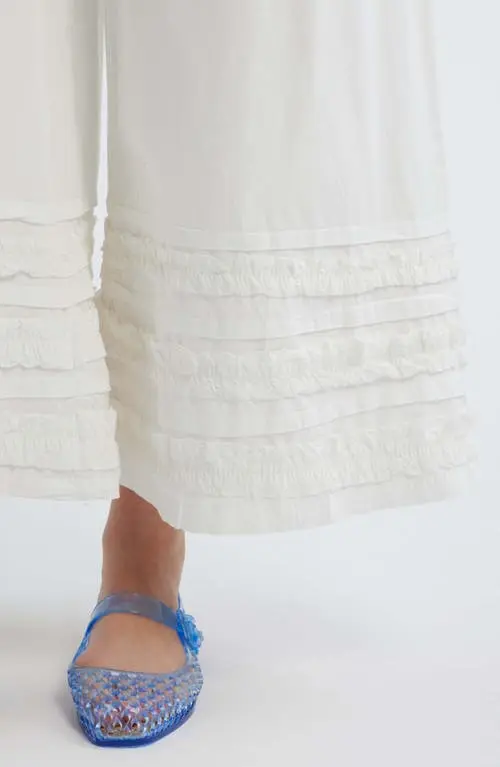 DAMSON MADDER Florintina Ruffle Bloomers Crop Wide Leg Pants