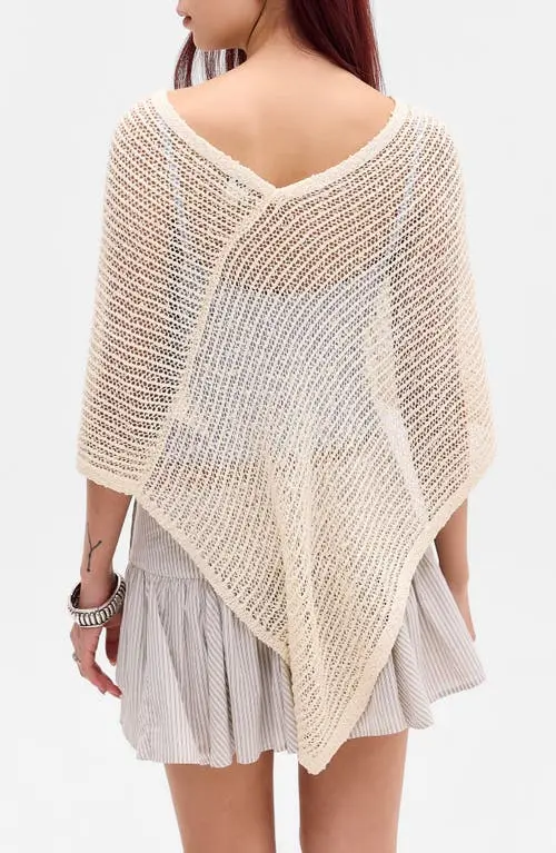 BDG URBAN OUTFITTERS Stitchy Openwork Poncho