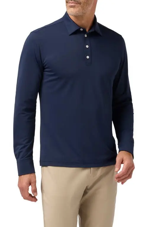 Mizzen+main Harper Long Sleeve Performance Polo - Navy