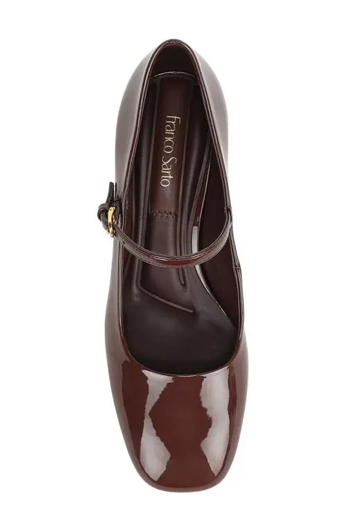 Franco Sarto Davi Mary Jane Block Heel Pumps - Red