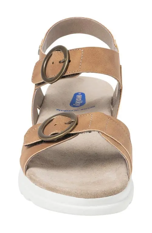 WOLKY Voyage Ankle Strap Sandal - Tan