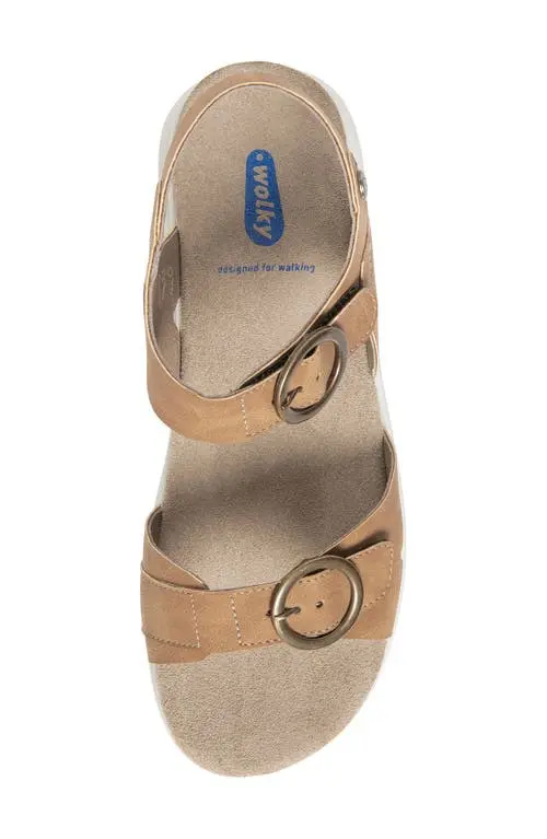 WOLKY Voyage Ankle Strap Sandal - Tan