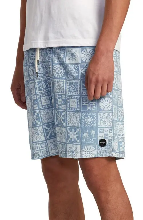 Rvca Escape Cotton Chambray Drawstring Shorts