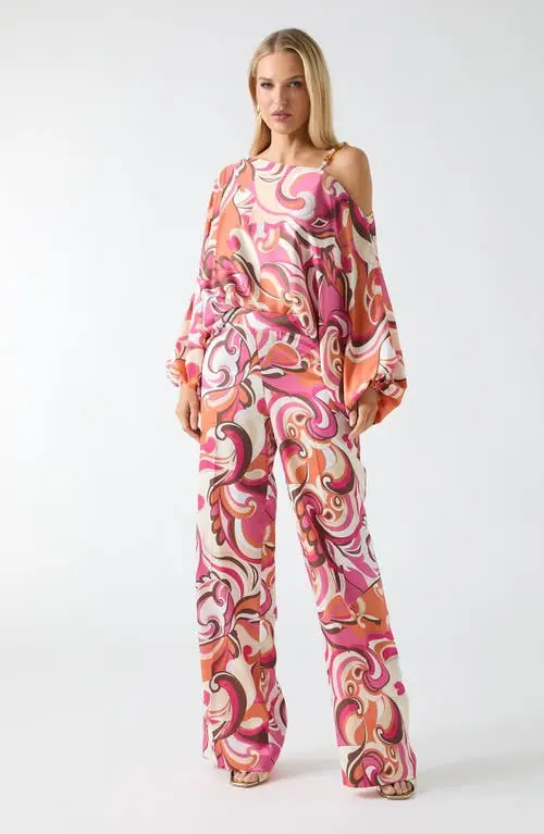MARCIANO Carmen Print Straight Leg Pants