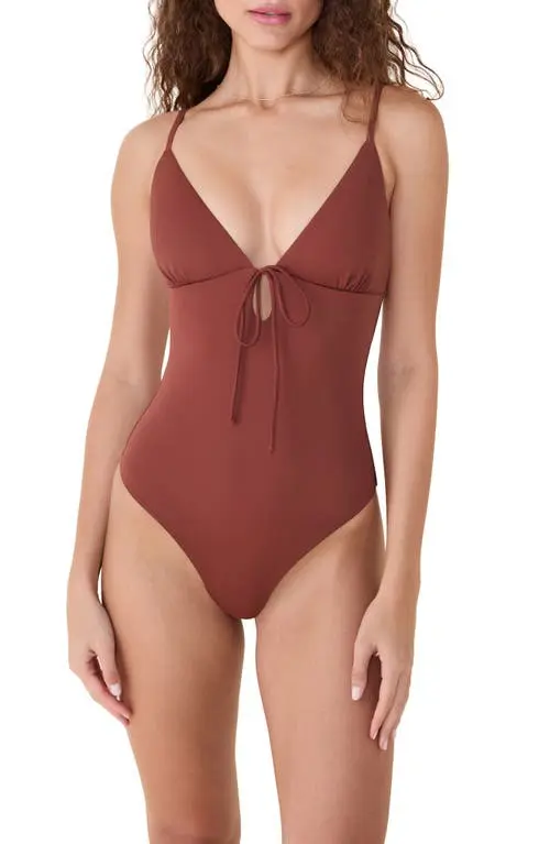 ANDIE The Mali Keyhole One-piece Swimsuit - Caramel