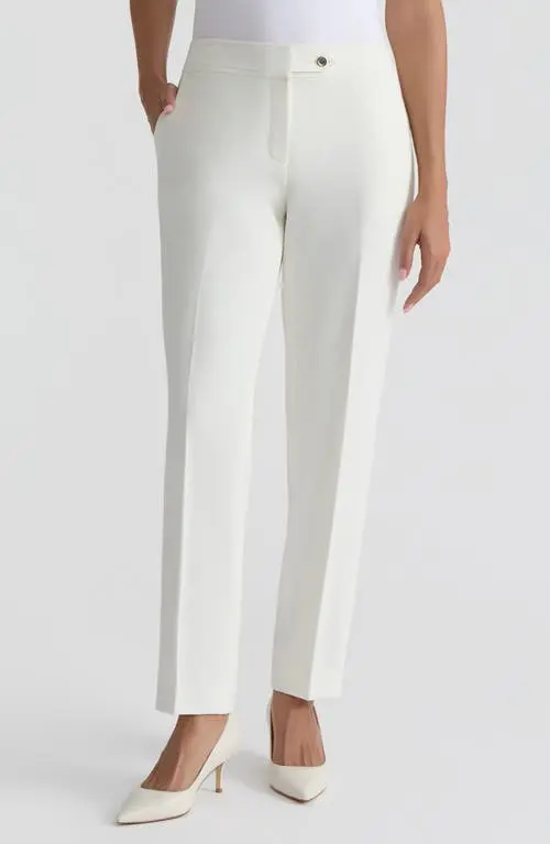 KASPER Ava Straight Leg Pants - Vanilla Ice