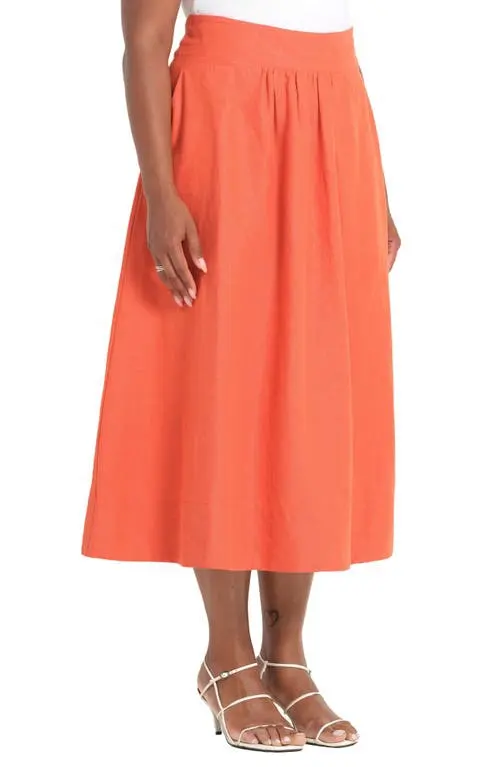 ESTELLE Kaia Linen Blend Midi Skirt