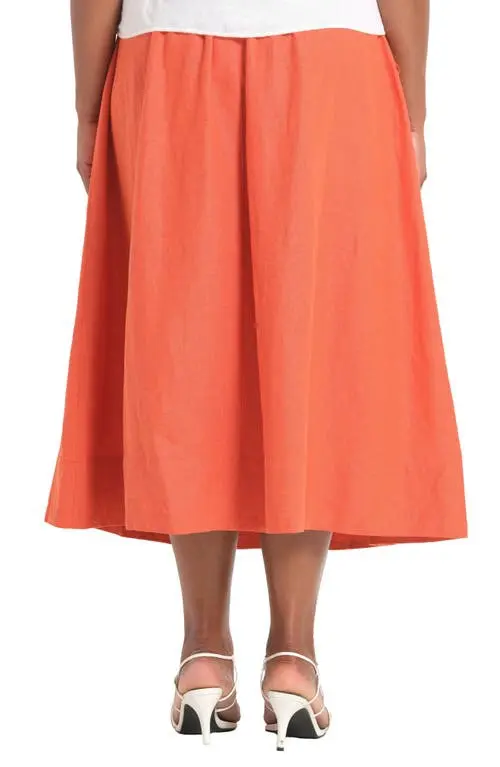 ESTELLE Kaia Linen Blend Midi Skirt