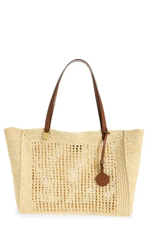 Mulberry Crochet Raffia Tote