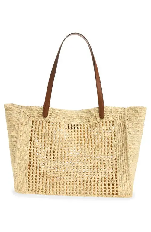 Mulberry Crochet Raffia Tote