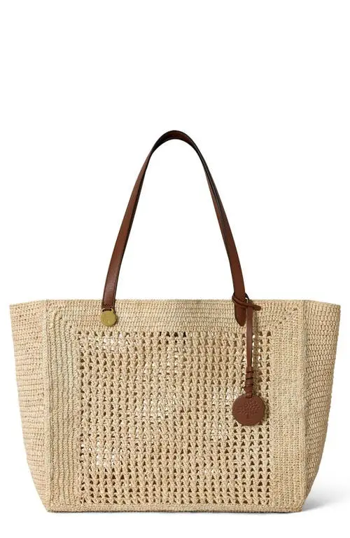 Mulberry Crochet Raffia Tote
