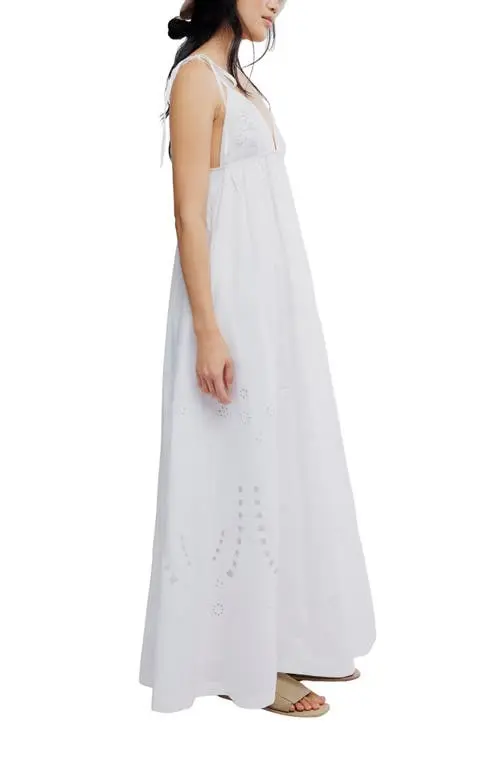 Free People Sorrento Stroll Eyelet Lace Maxi Dress - Sugar Swizzle