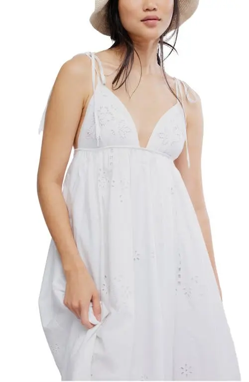 Free People Sorrento Stroll Eyelet Lace Maxi Dress - Sugar Swizzle
