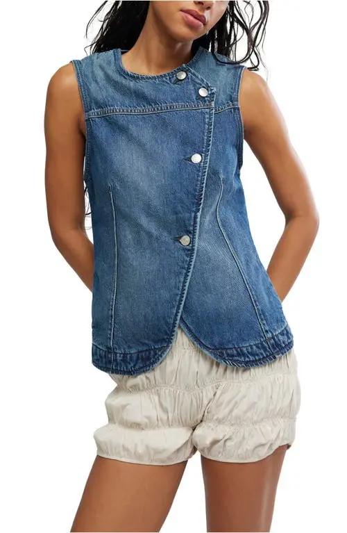 Free People Maris Sleeveless Denim Top