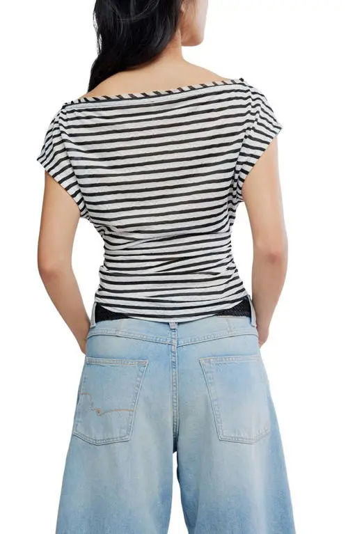 Free People Ellie Off The Shoulder Top - Black Combo