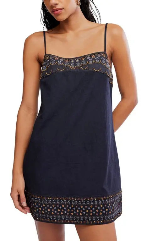 Free People Sunspell Beaded Mini Dress