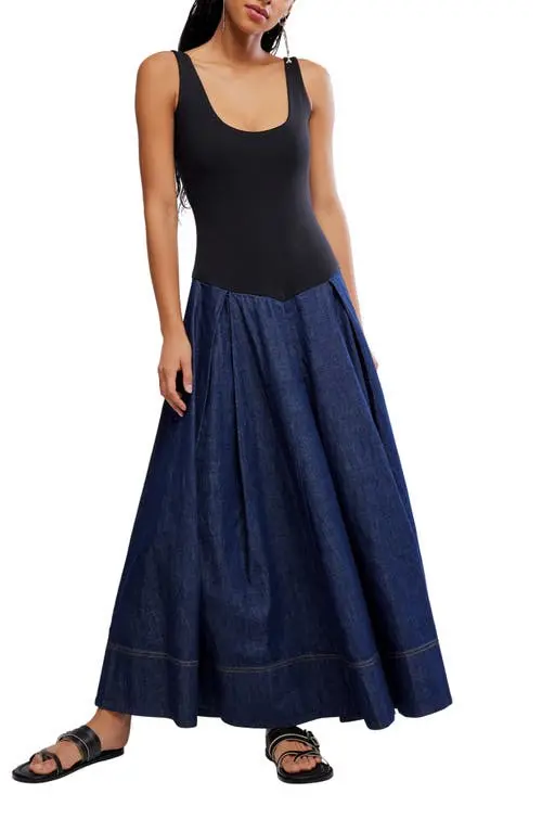 Free People Elio Mixed Media Maxi Dress