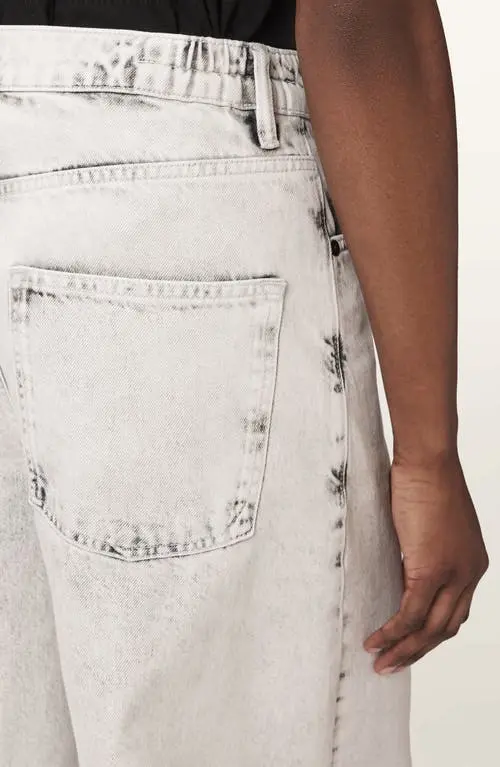 ALLSAINTS Payton Raw Hem Crop Wide Leg Jeans