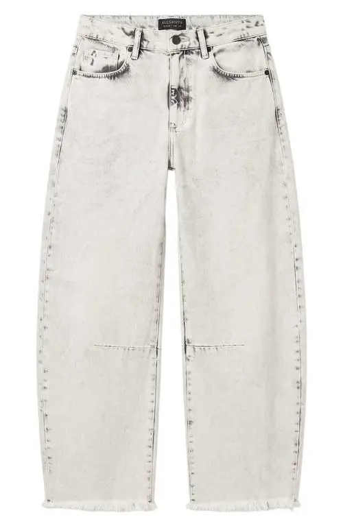ALLSAINTS Payton Raw Hem Crop Wide Leg Jeans