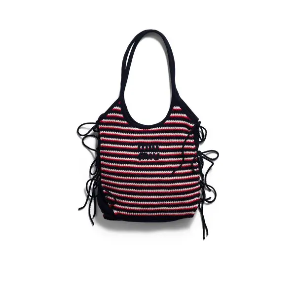 Miu Miu Crochet Bag With Embroidered Logo
