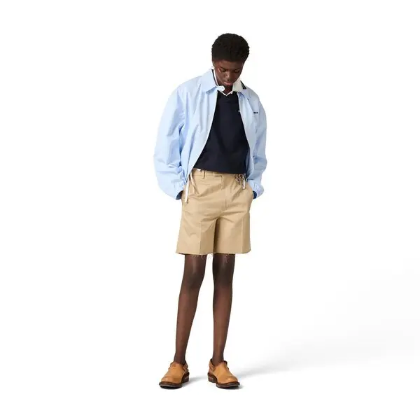 Miu Miu Chino Bermuda Shorts With Embellished Hardware