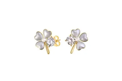 ARTE NOVA JEWELLERY Ramo Earrings - Silver Gold Plated