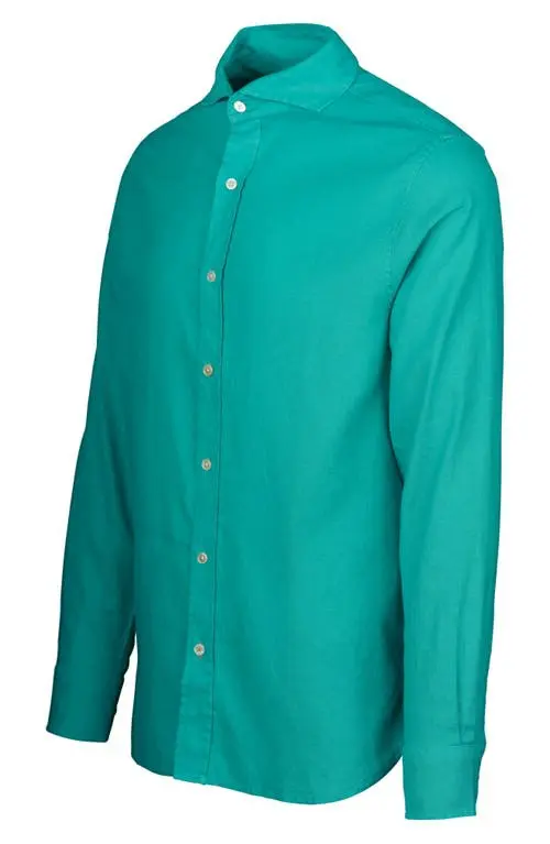 Swims Santorini Stretch Linen & Cotton Button-up Shirt - Cerulean