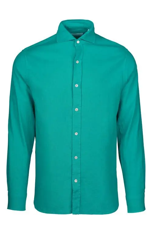Swims Santorini Stretch Linen & Cotton Button-up Shirt - Cerulean