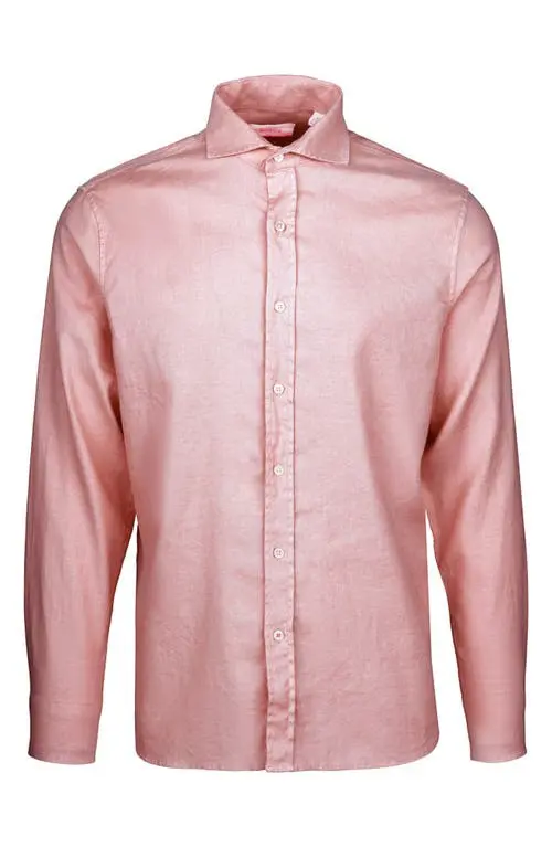 Swims Santorini Stretch Linen & Cotton Button-up Shirt - Pink