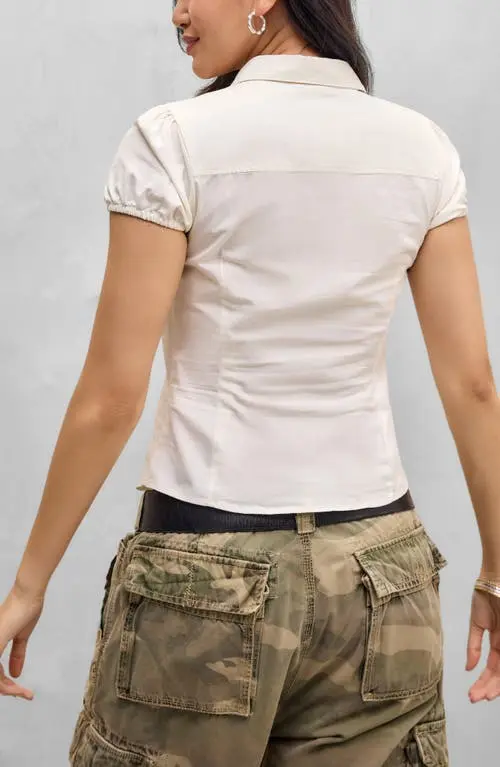BDG URBAN OUTFITTERS Chloe Cotton Blend Button-up Top