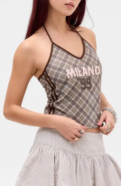 BDG URBAN OUTFITTERS Milano '99 Plaid Halter Top