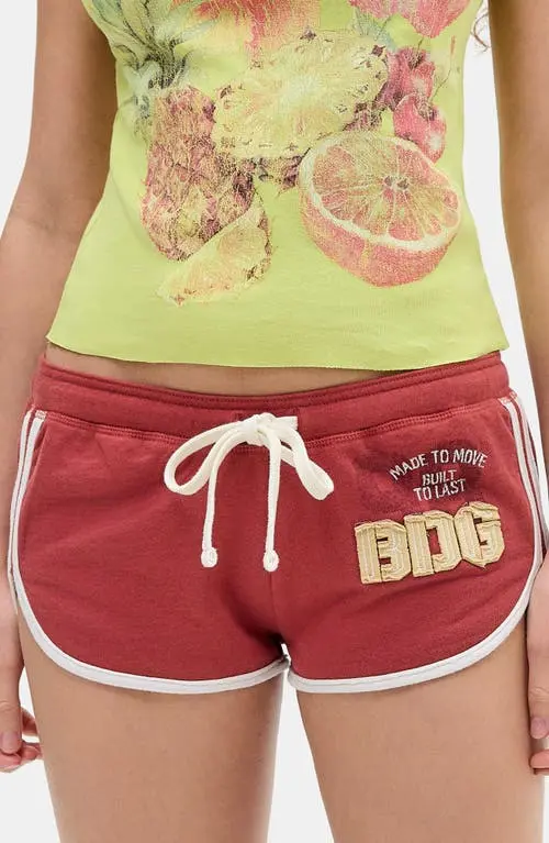 BDG URBAN OUTFITTERS Retro Logo Microshorts - Red