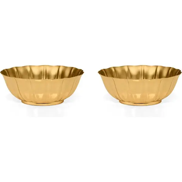 Aerin Mairie Set Of Two Small Bowls - Brass