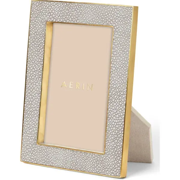 Aerin Classic Faux Shagreen Frame - Dove