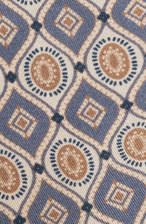 JACK VICTOR Wagner Geometric Silk Tie - Blue