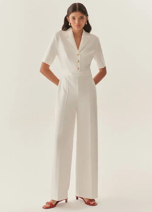 EXQUISE Lucille Jumpsuit - White