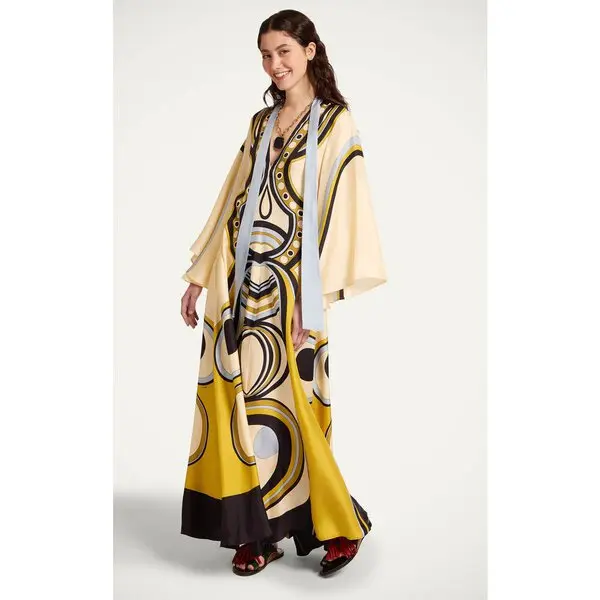 La DoubleJ Magnifico Dress In Geometric Sanctuary Print - Sanctuary Placée Ivory