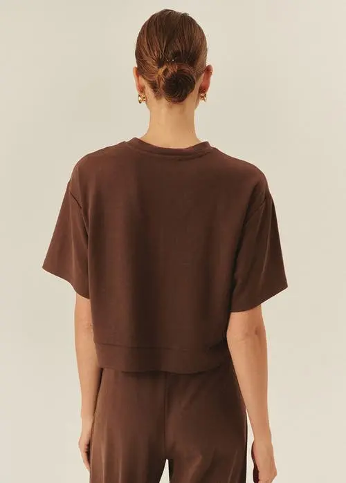EXQUISE Chic Casual Gem-detail Tee