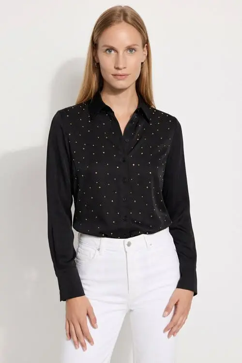 EXQUISE Corrie Embellished Long Sleeve Shirt