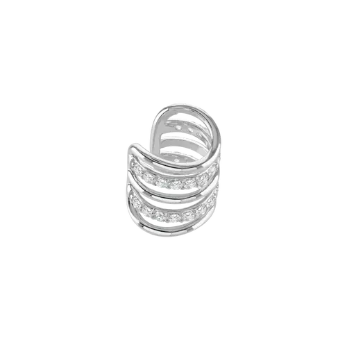 LUCY QUARTERMAINE Melody Ear Cuff With White Topaz - Sterling Silver