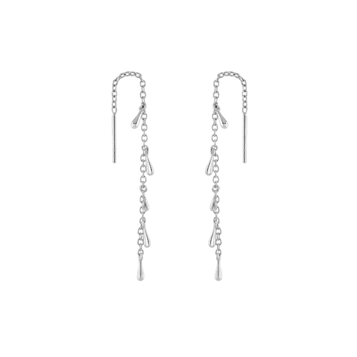 LUCY QUARTERMAINE Drop Feeder Earrings - Sterling Silver