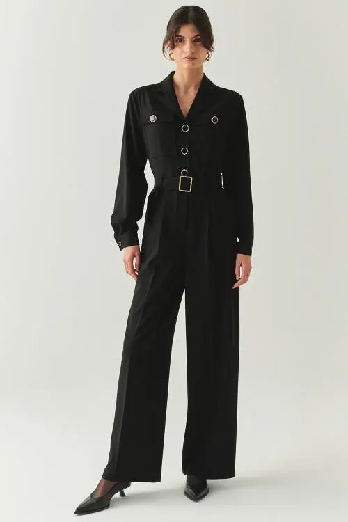 EXQUISE Emmalyn Jumpsuit - Black