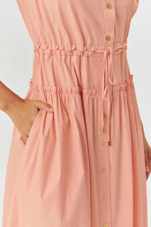 open lace back dress Exquise Tobie Women's Pink/Burg. Size XS Short Sleeve Color Block Shir main image 0