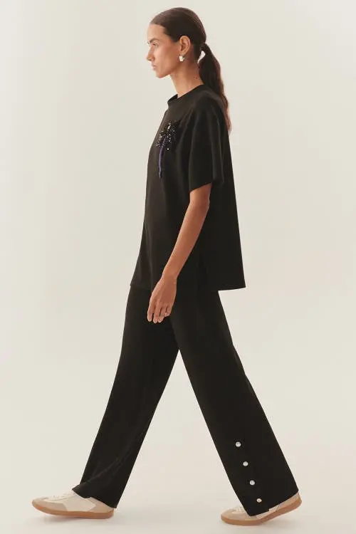 EXQUISE Embellished Relaxed Fit Tee